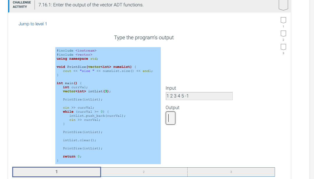 CHALLENGE ACTIVITY 7.5.1: Mutators, accessors, and | Chegg.com