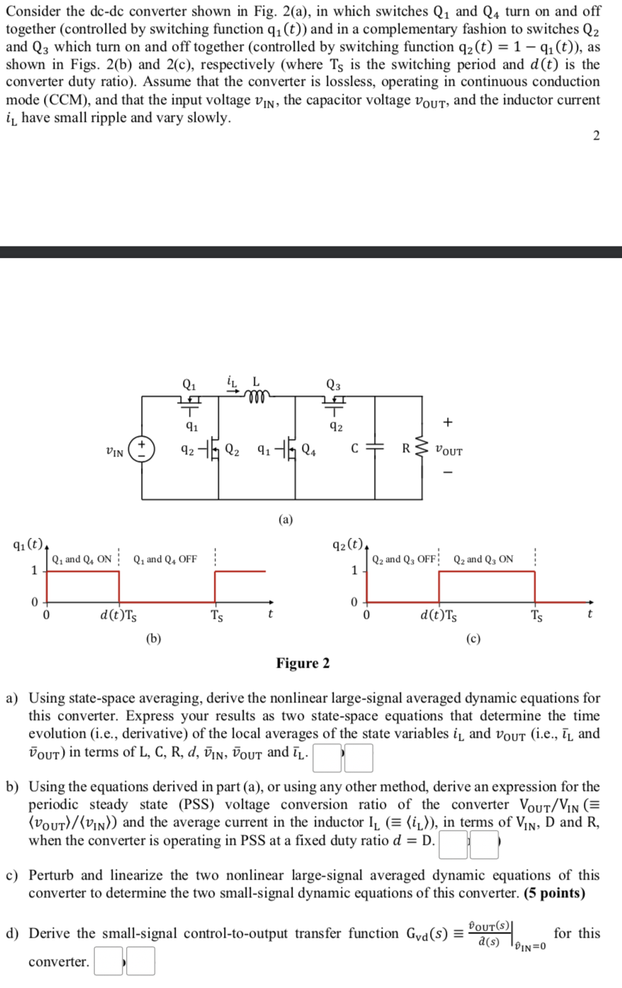 Solved Consider the dc-dc converter shown in Fig. 2(a), in | Chegg.com