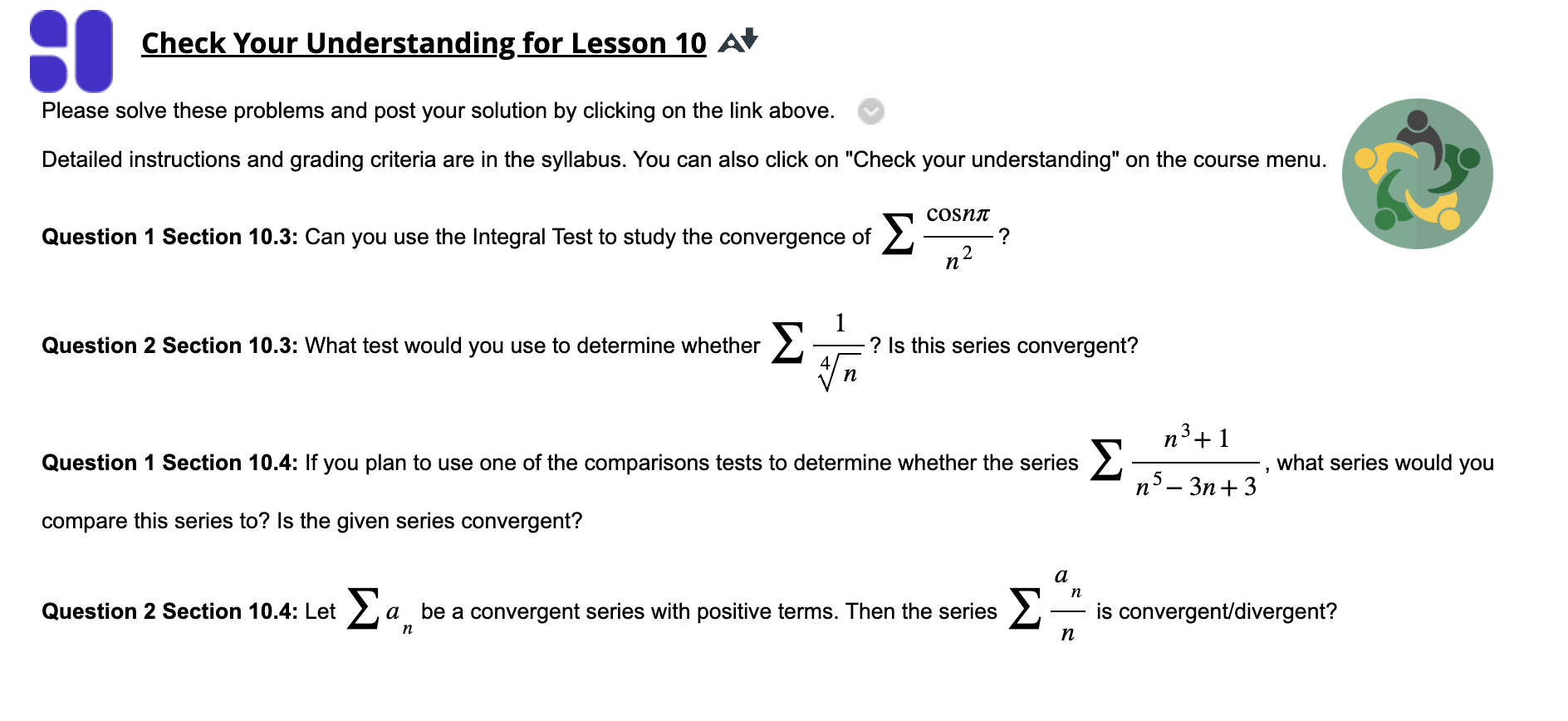 Solved Check Your Understanding for Lesson 10 A Please solve | Chegg.com