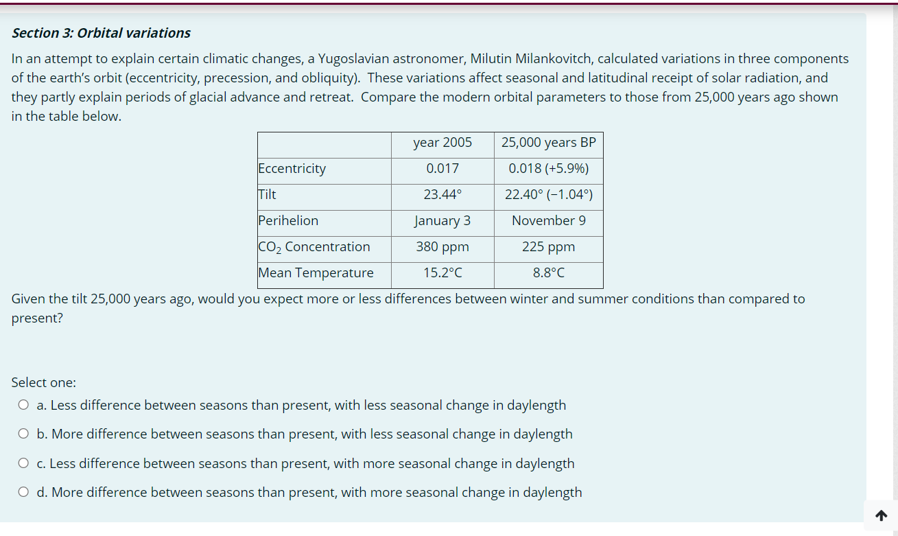 Solved Section 3: Orbital variations In an attempt to | Chegg.com