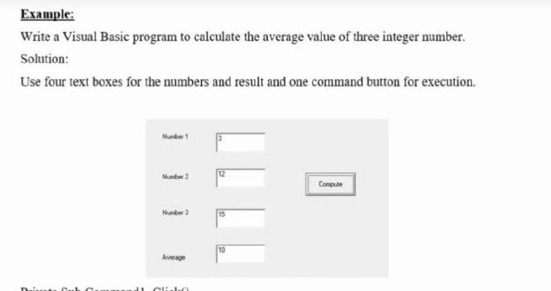 Solved Example Write A Visual Basic Program To Calculate 0145