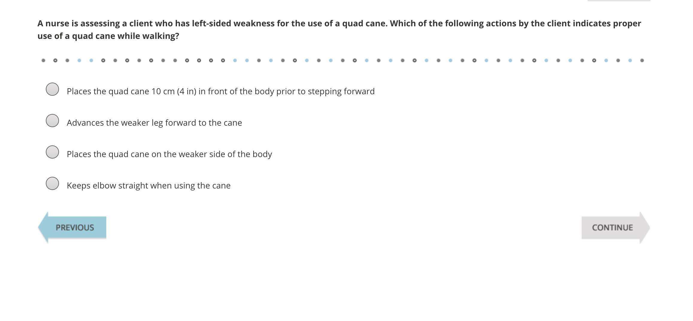 Solved A nurse is assessing a client who has left-sided | Chegg.com