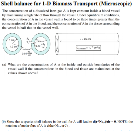 Solved Shell balance for 1-D Biomass Transport (Microscopic) | Chegg.com
