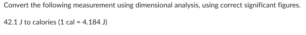 Solved Convert the following measurement using dimensional | Chegg.com
