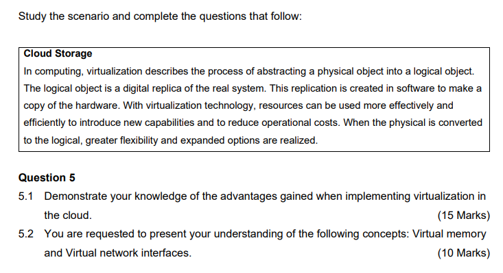 Solved Study the scenario and complete the questions that | Chegg.com