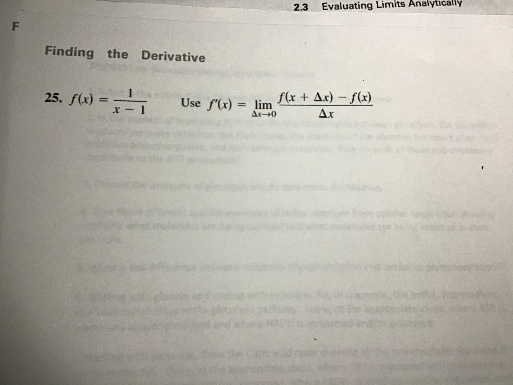 Solved 2.3 Evaluating Limits Analytically F Finding the | Chegg.com