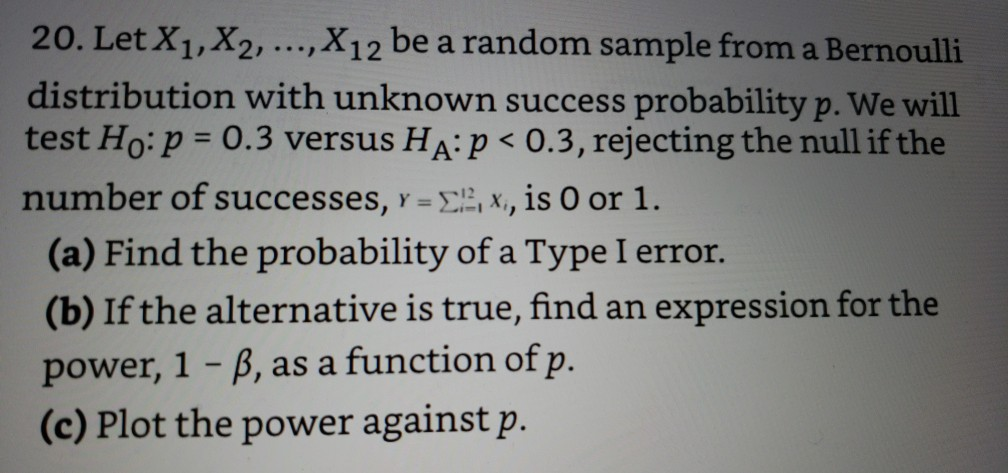 Solved 20. Let X1,X2,,X12 be a random sample from a | Chegg.com