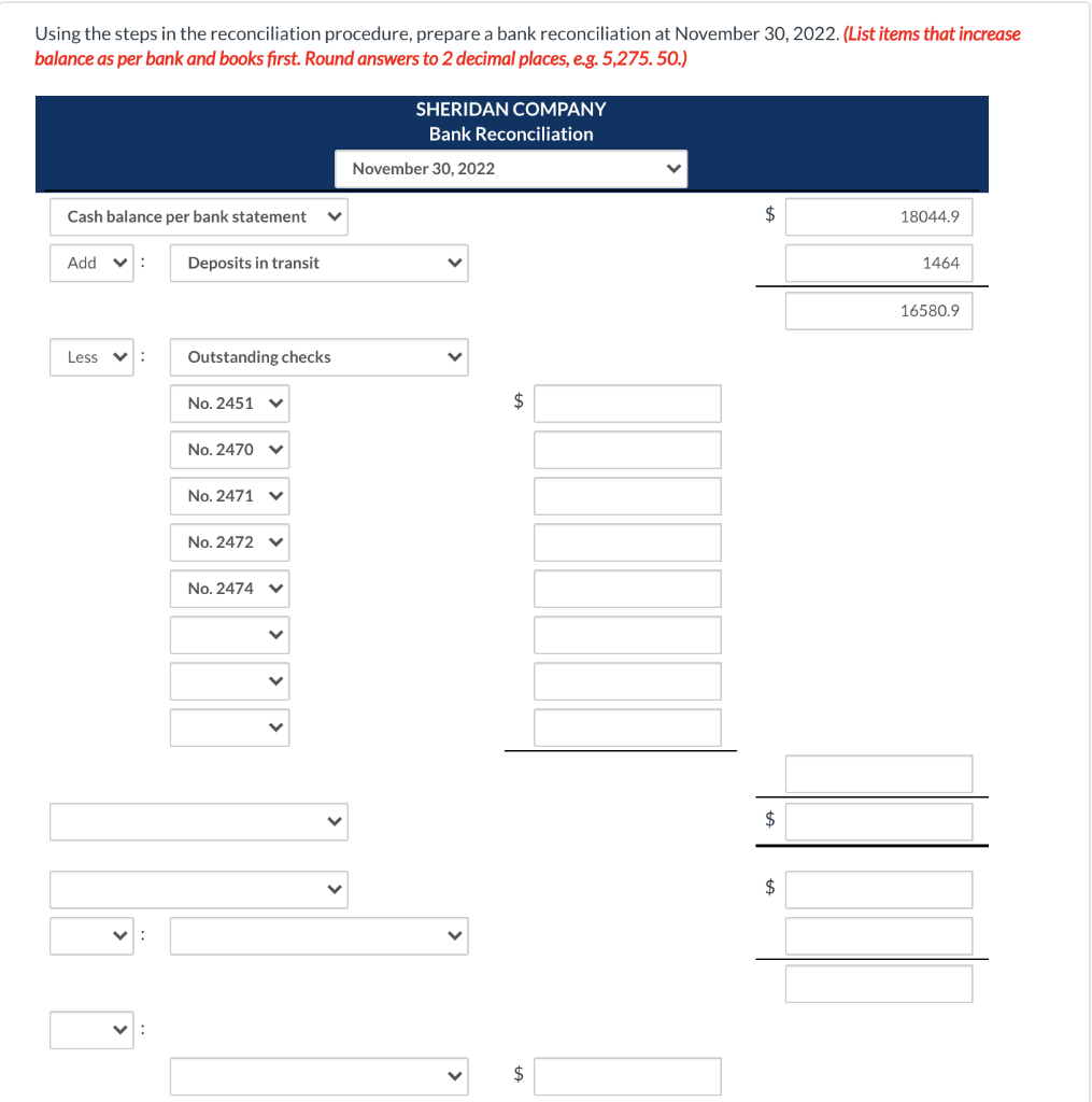 Solved The Bank Portion Of The Bank Reconciliation For Chegg