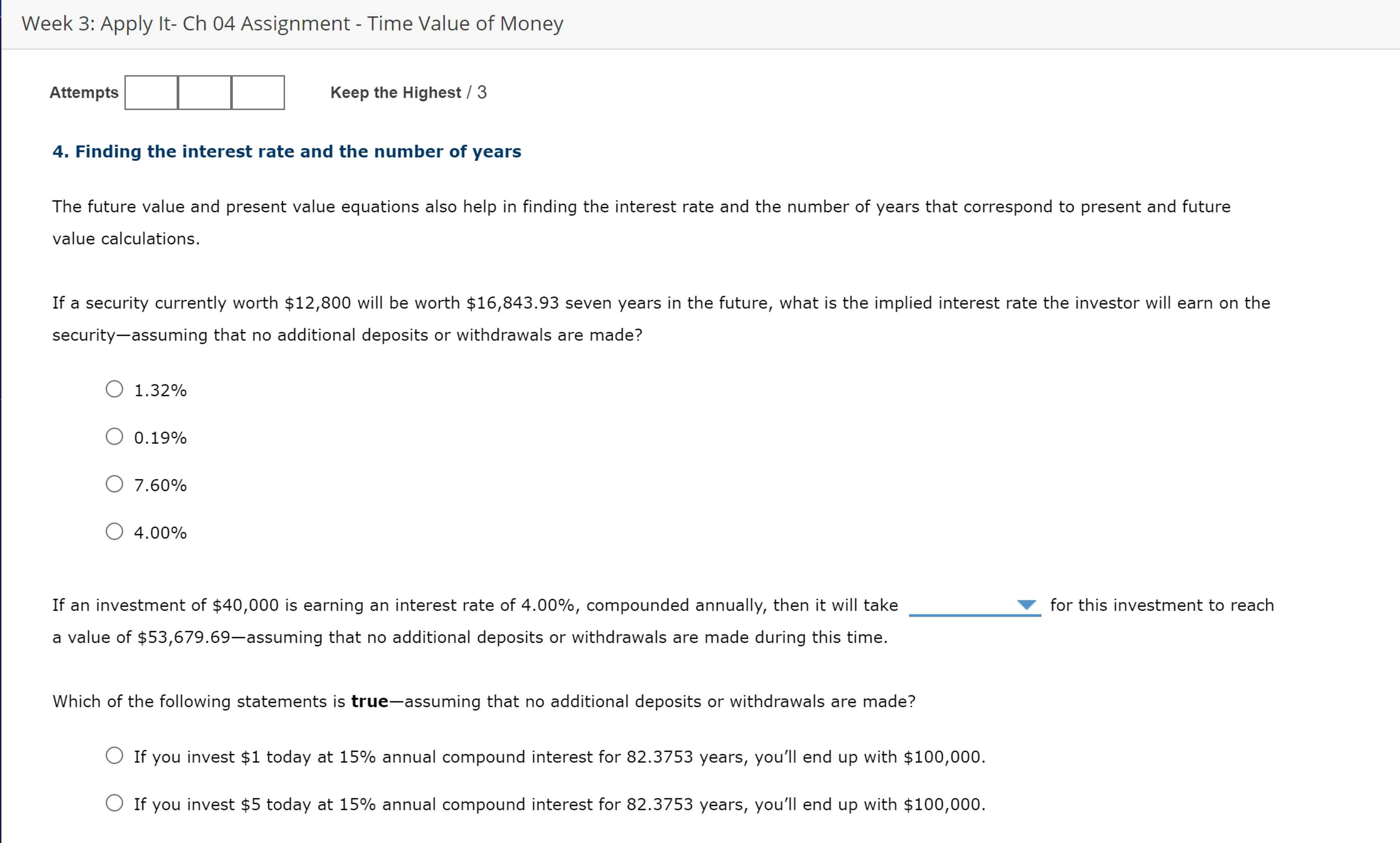 Solved The future value and present value equations also | Chegg.com