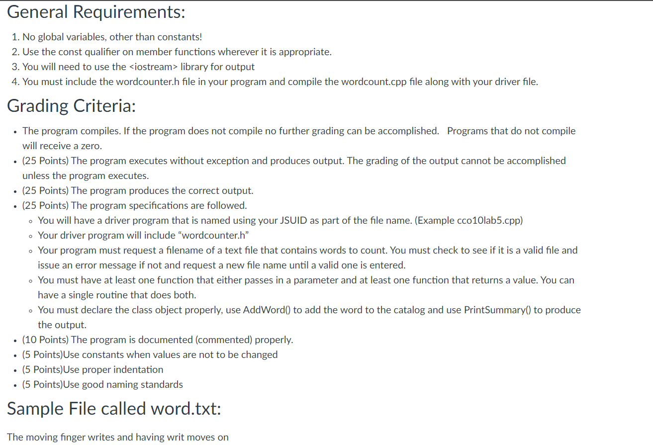 Solved FOR THE SAKE OF GOD, DO NOT GIVE ME A PROGRAM THAT IS | Chegg.com