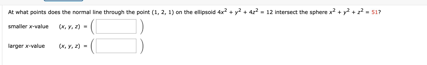 Solved At what points does the normal line through the point | Chegg.com