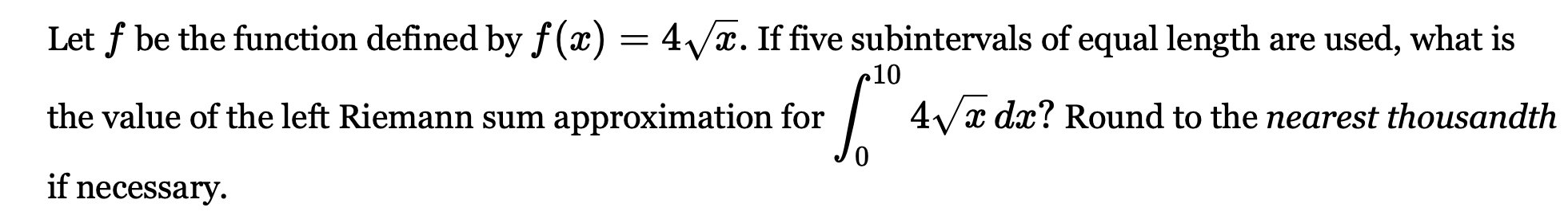 Solved Let f ﻿be the function defined by f(x)=4x2. ﻿If five | Chegg.com