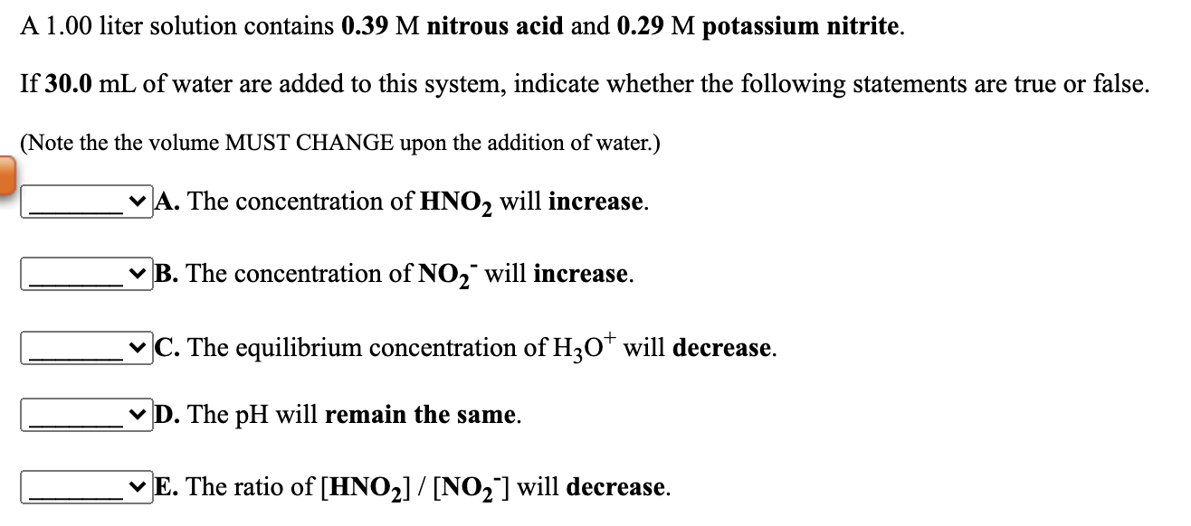 Solved A 1.00 liter solution contains 0.33 M nitrous acid | Chegg.com