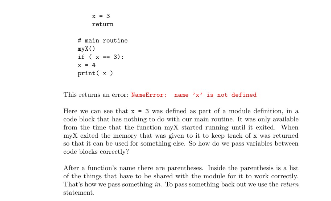 Solved 3.1 Scope Variable scope is a phrase used to refer to | Chegg.com