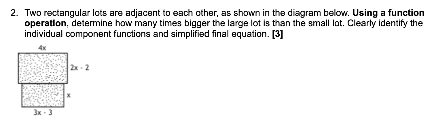 Solved 2. Two rectangular lots are adjacent to each other, | Chegg.com