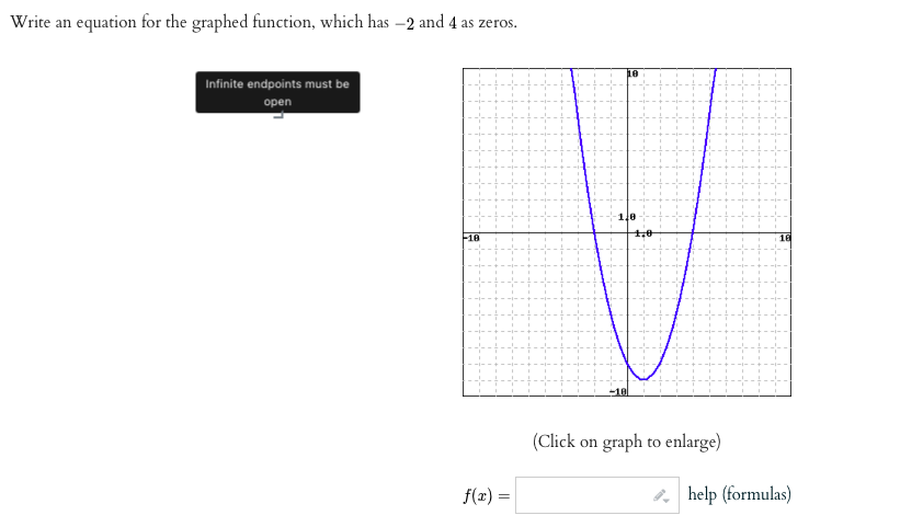 Solved Write an equation for the graphed function, which has | Chegg.com