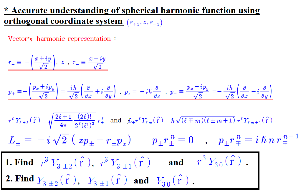 Solved * Accurate understanding of spherical harmonic | Chegg.com