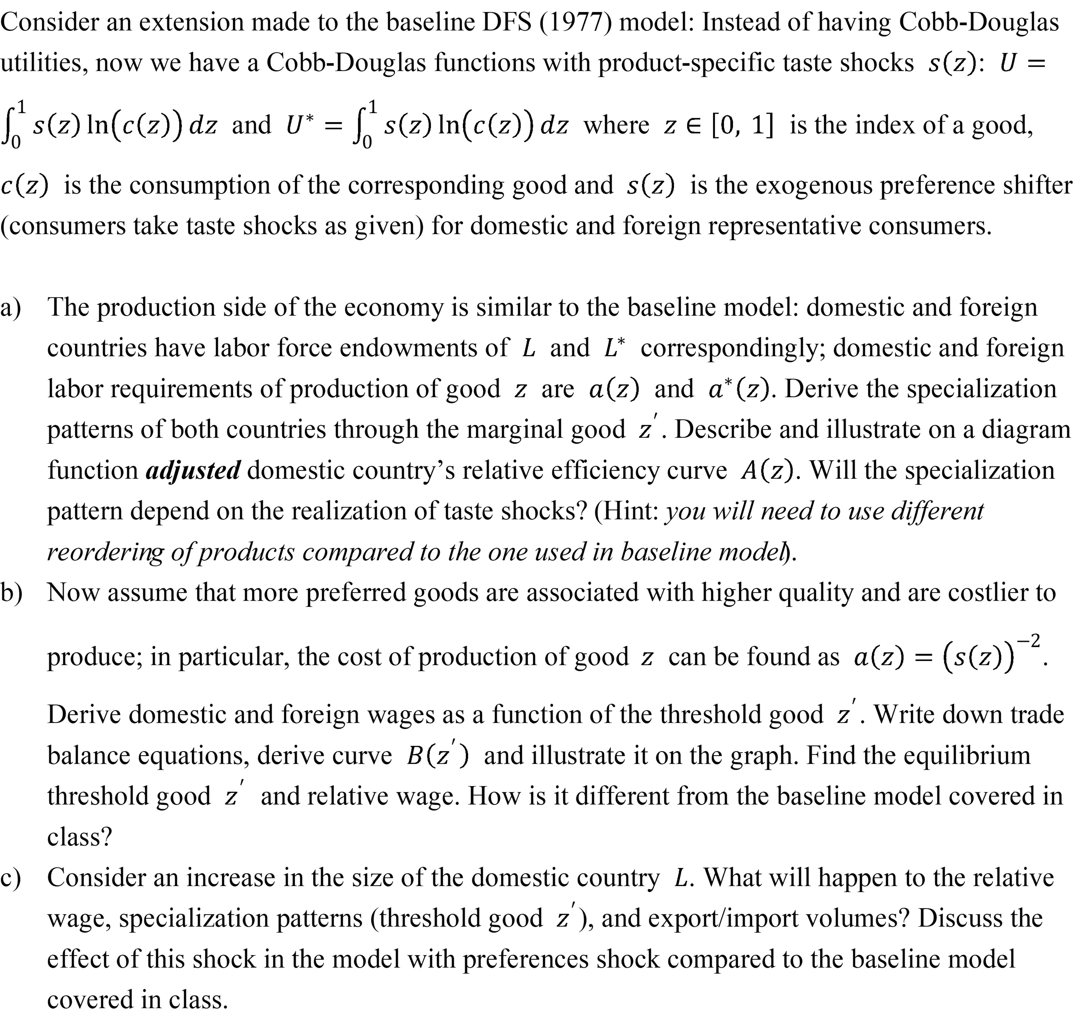 Solved Consider an extension made to the baseline DFS (1977) | Chegg.com