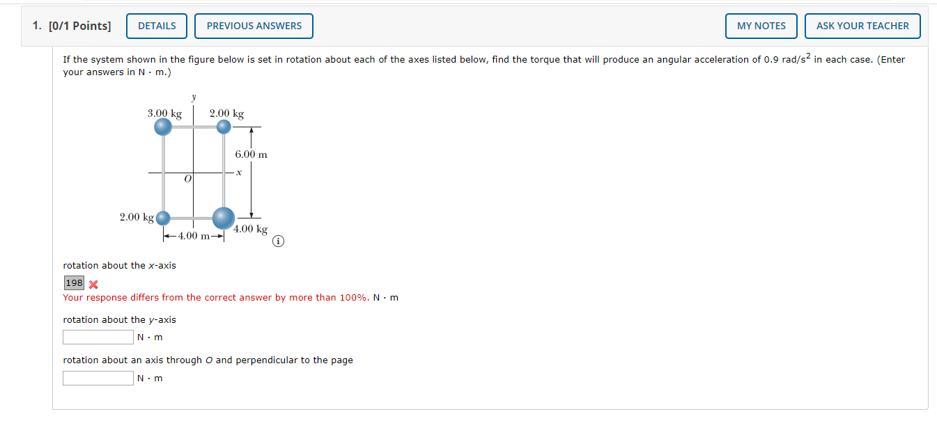 Solved 1. [0/1 Points] DETAILS PREVIOUS ANSWERS MY NOTES ASK | Chegg.com