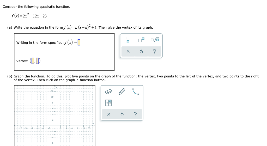Solved Consider the following quadratic function. f(x)=2x2 - | Chegg.com