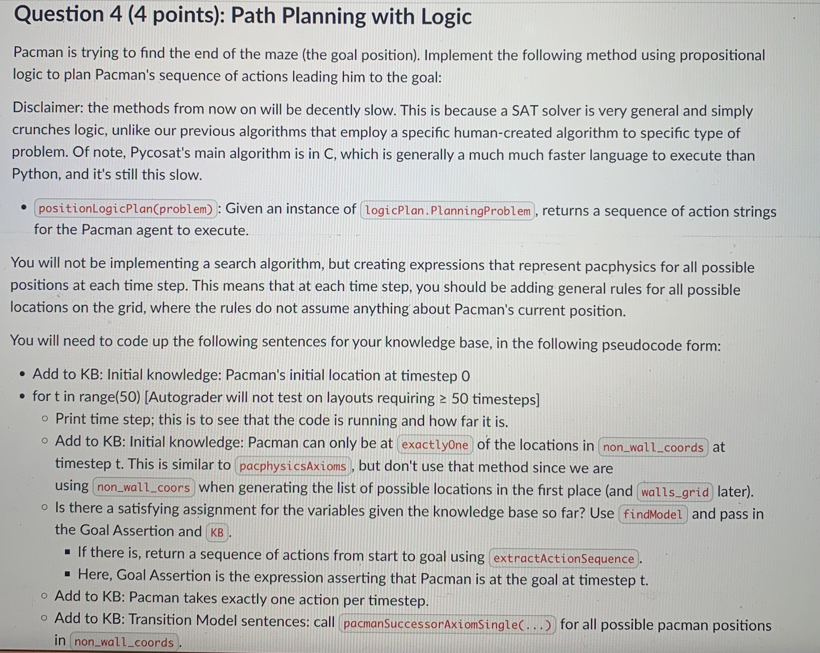 Solved Question 4 (4 points): Path Planning with | Chegg.com Solved Question 4 (4 points): Path Planning with | Chegg.com