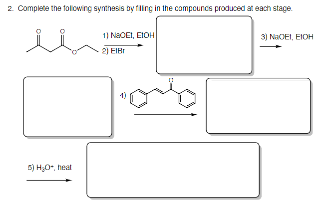 Solved Complete the following synthesis by filling in the | Chegg.com