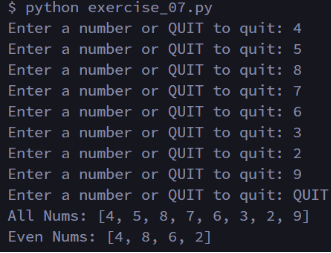 Solved Take in integers until the user types "QUIT" and | Chegg.com