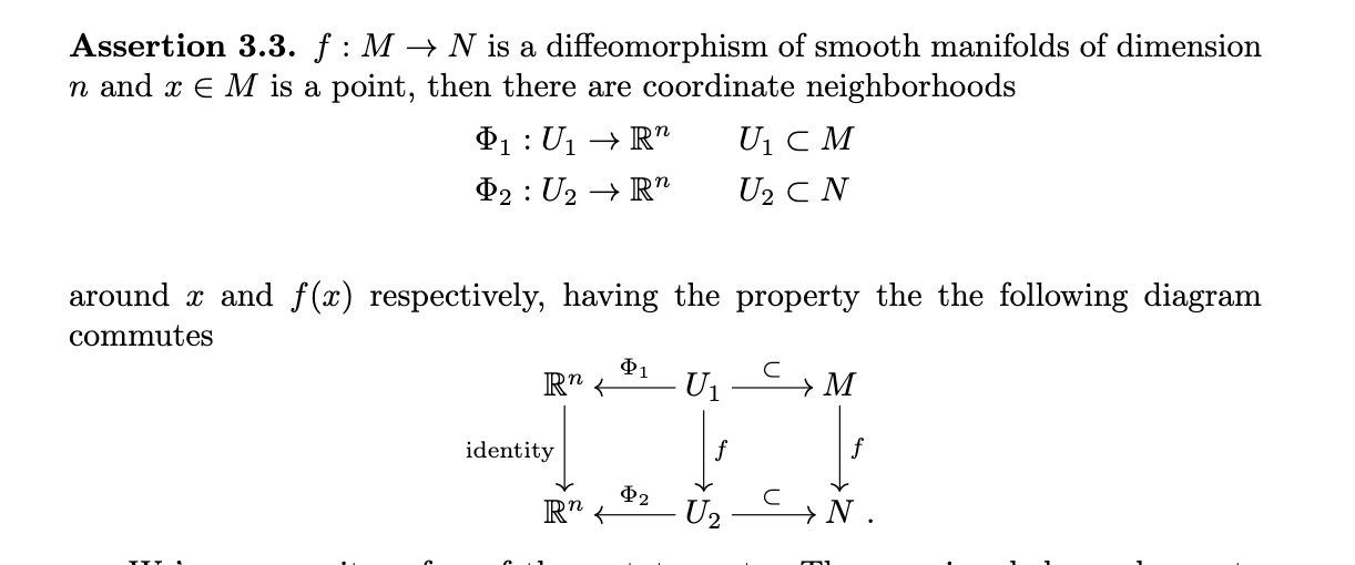 Solved Assertion 3.3. f:M→N is a diffeomorphism of smooth | Chegg.com