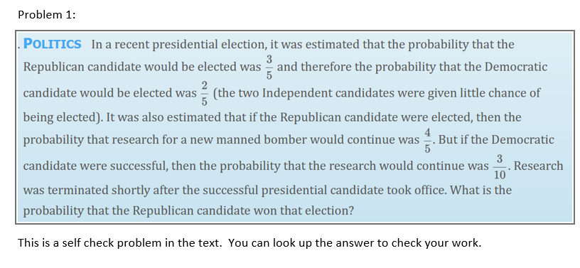 Solved PoLITICS In a recent presidential election, it was | Chegg.com