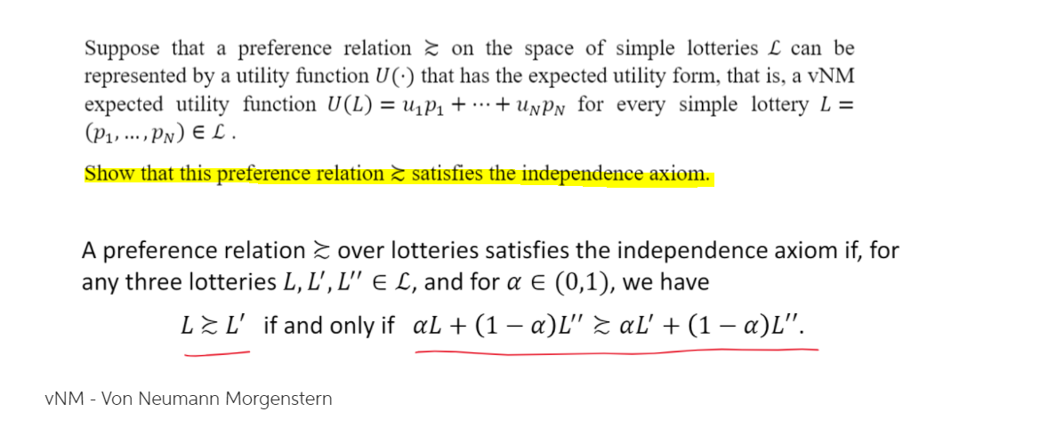 Solved Suppose that a preference relation 2 on the space of | Chegg.com