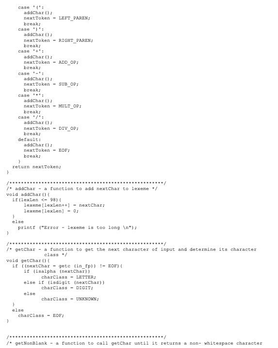 Solved A lexical analyzer and a syntax analyzer Goals: Be | Chegg.com