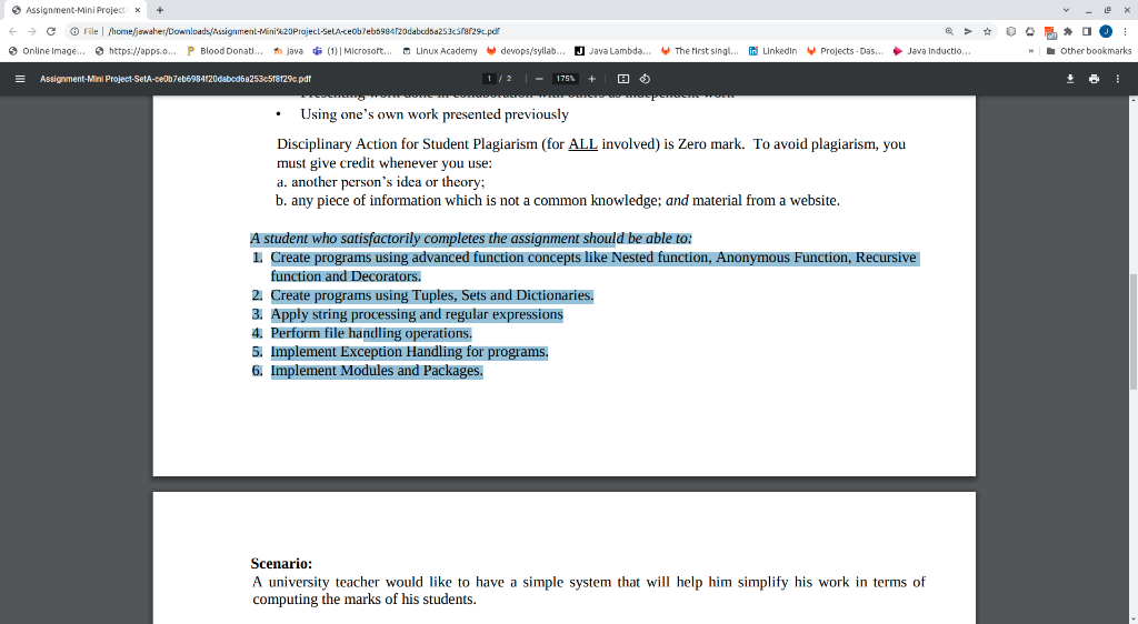 Solved Assignment-Mini Project: x + ⒸFile | Chegg.com