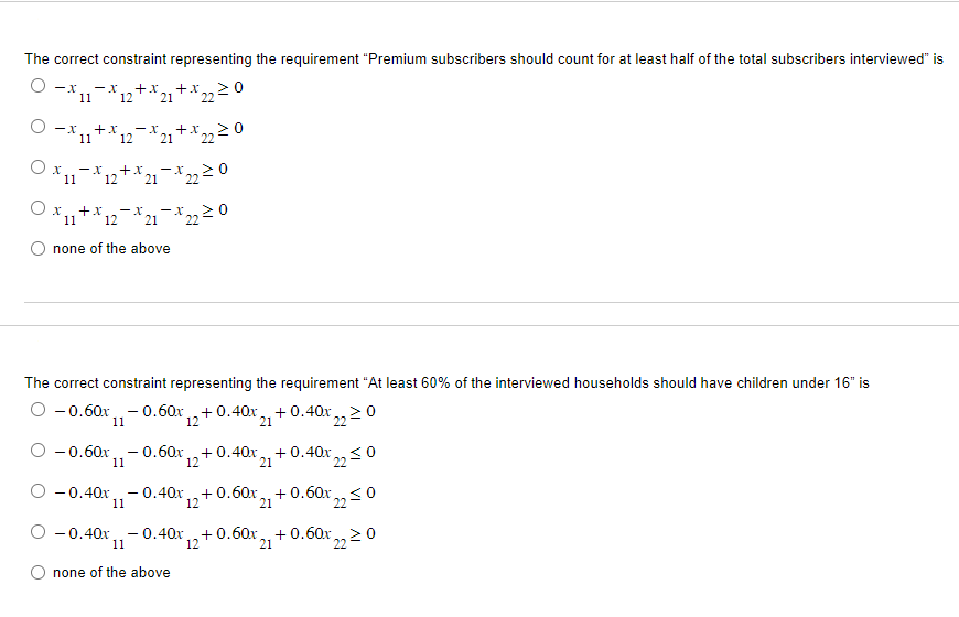 The correct objective function is | Chegg.com