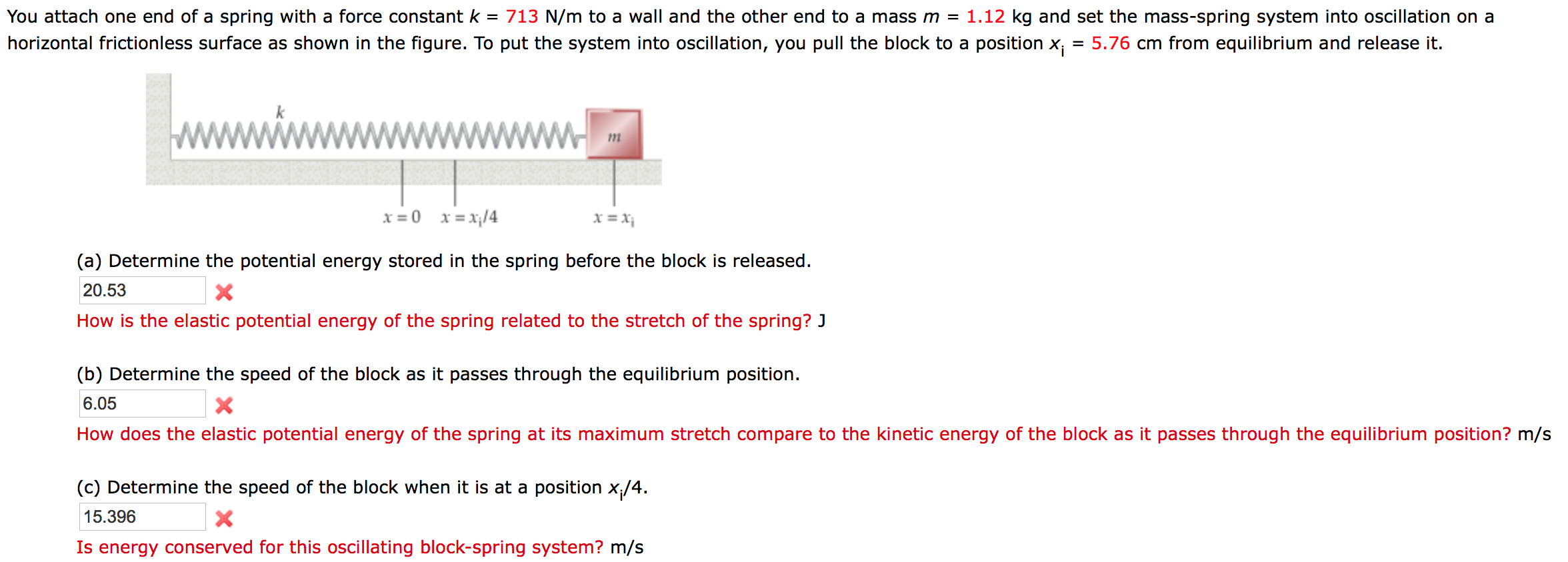 Solved You attach one end of a spring with a force constant | Chegg.com