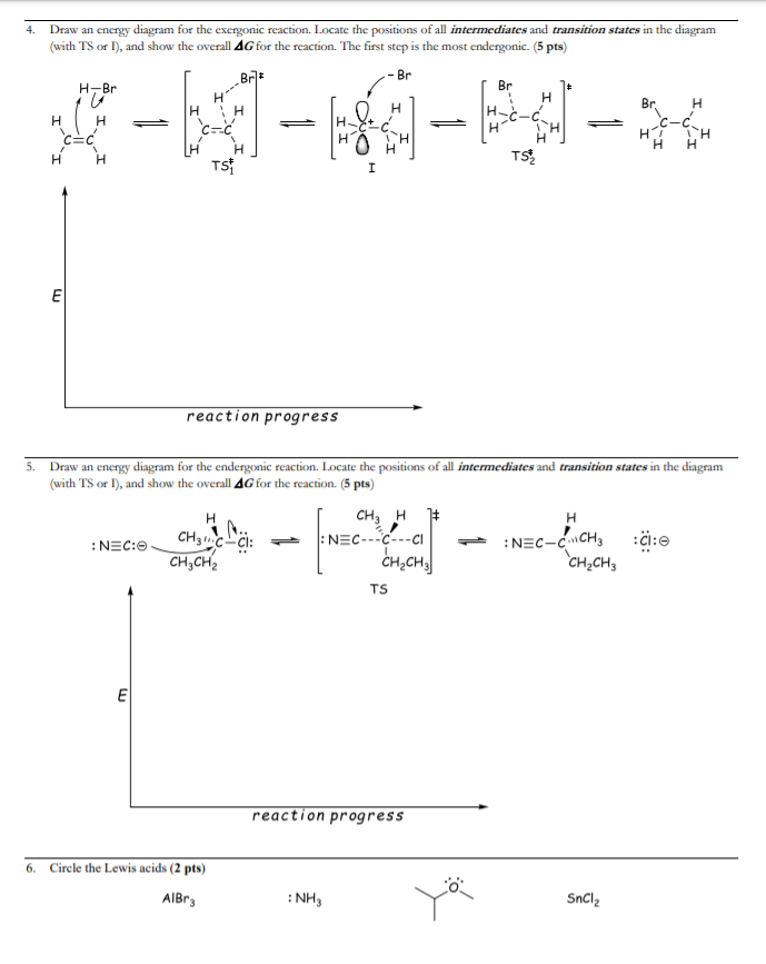 Solved 4. Draw an energy diagram for the exergonic reaction. | Chegg.com