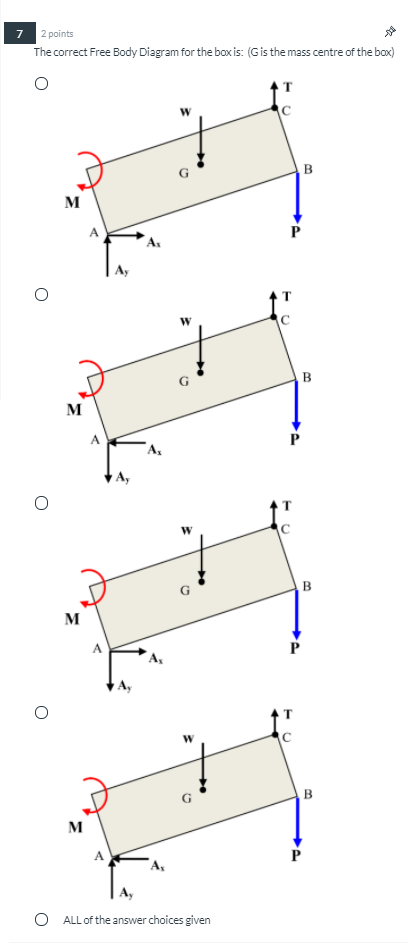 Solved II- Equilibrium A uniform rectangular box of length 4 | Chegg.com