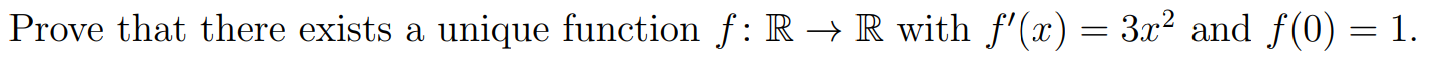 Solved Prove that there exists a unique function f:R→R with | Chegg.com