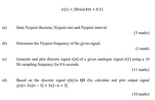 Solved topic/subject : digital signal processing q1) In | Chegg.com