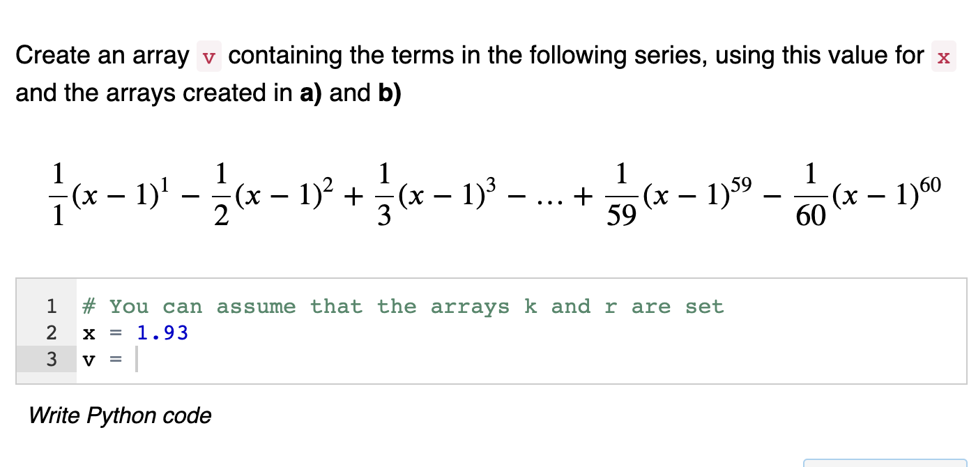 Solved a) k = np.arange(1,61,1)b) r = (-1) ** (k % 2) | Chegg.com