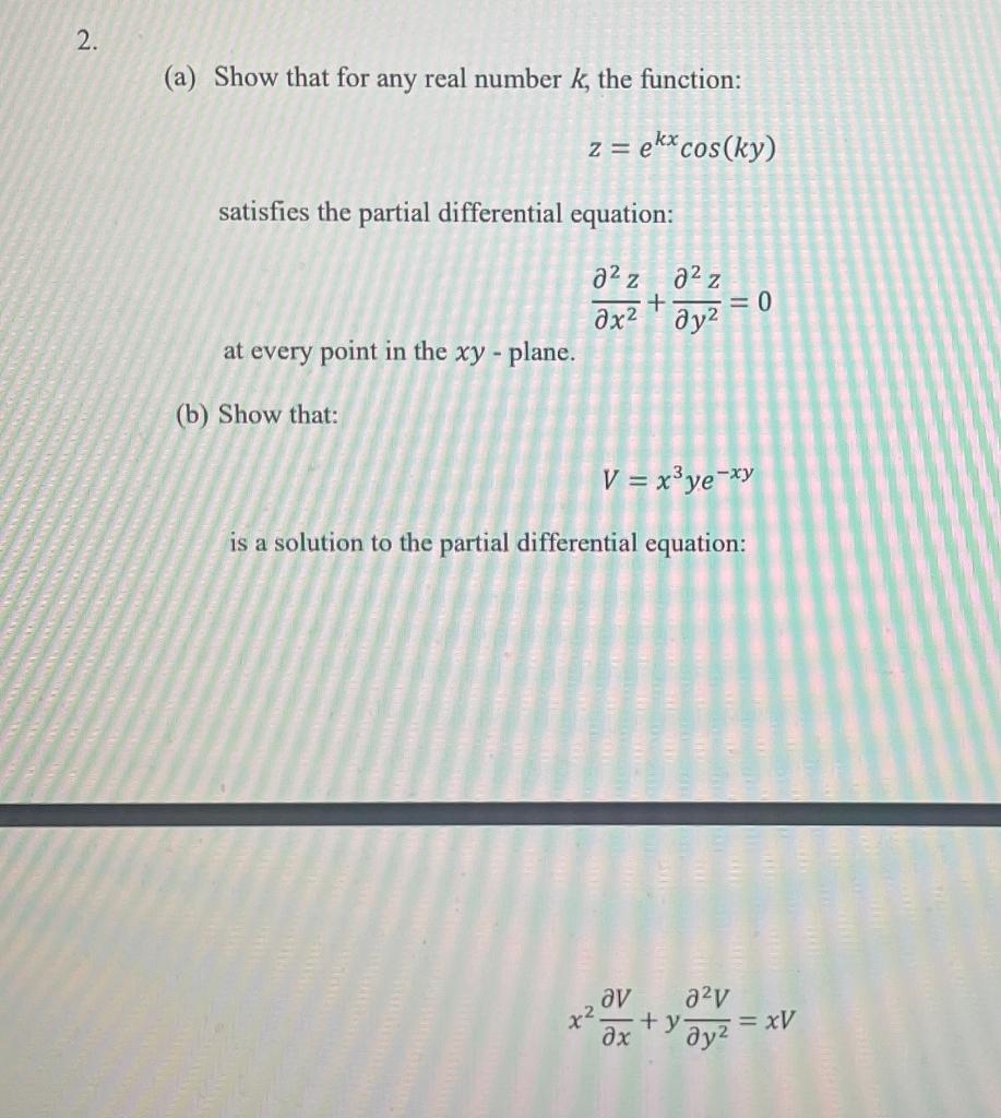 Solved A Show That For Any Real Number K The Function