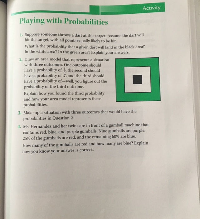 Solved Activity Playing with Probabilities 1.Suppose someone | Chegg.com