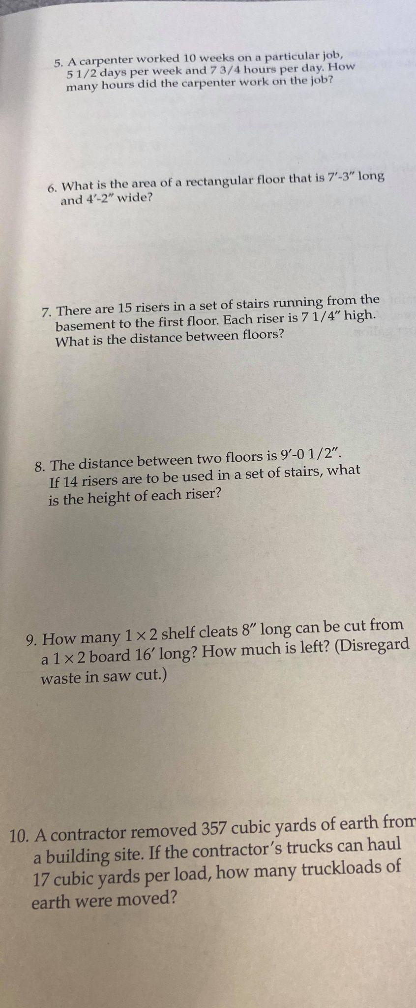 Solved Problems in Construction Mathematics Name Solve the | Chegg.com