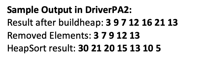 Solved 1. The Min Heap Class Write necessary code in the | Chegg.com