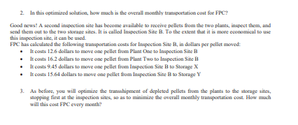 Solved Distribution Network Design Problems ISE 470 Problem | Chegg.com