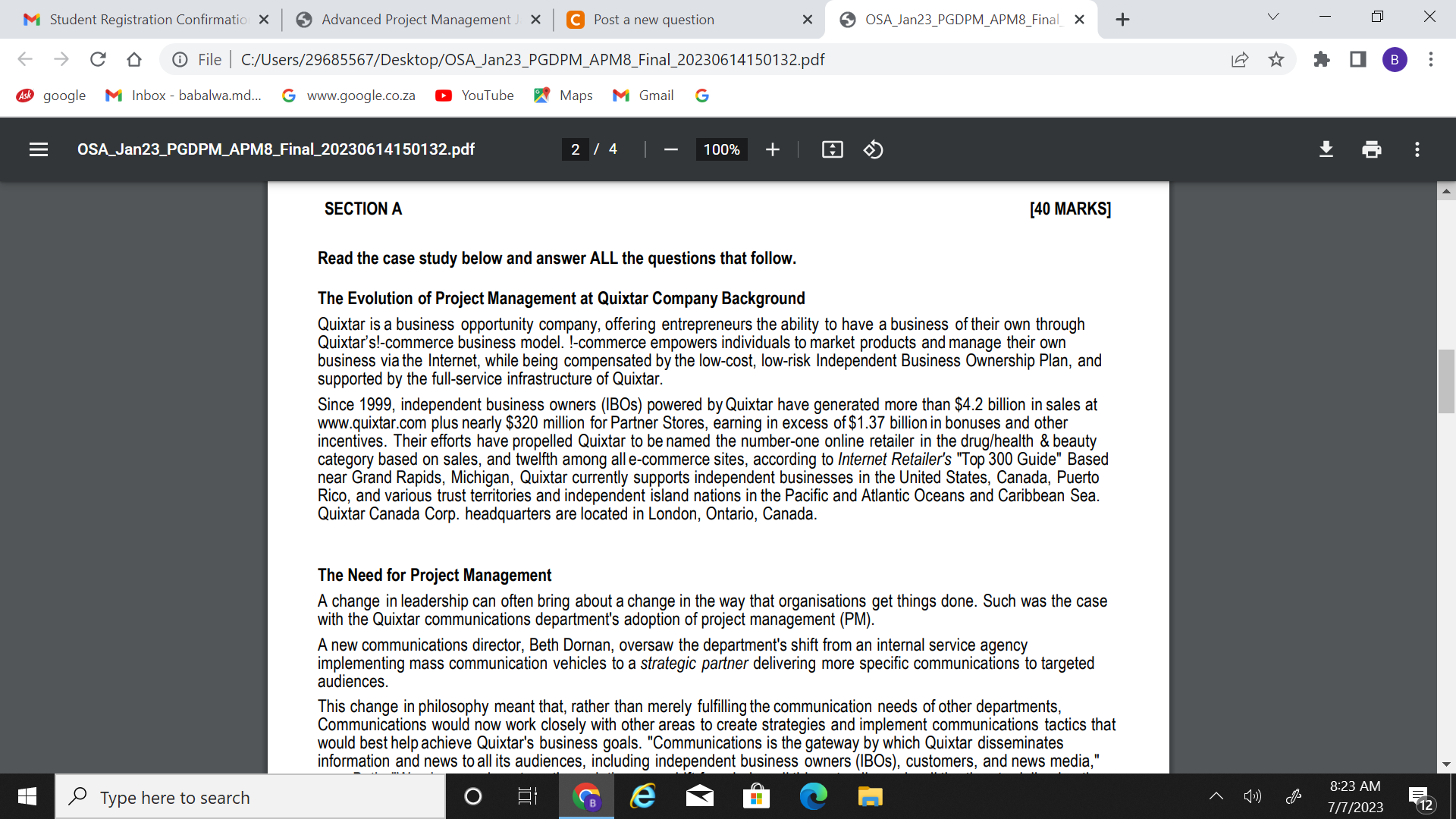 Solved Read the case study below and answer ALL the | Chegg.com