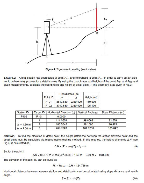 Solved 3 PART-III: ElECTRONIC TACHEOMETRY COMPUTATION | Chegg.com