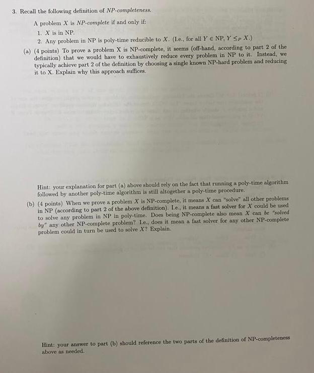 Solved 3. Recall the following definition of | Chegg.com