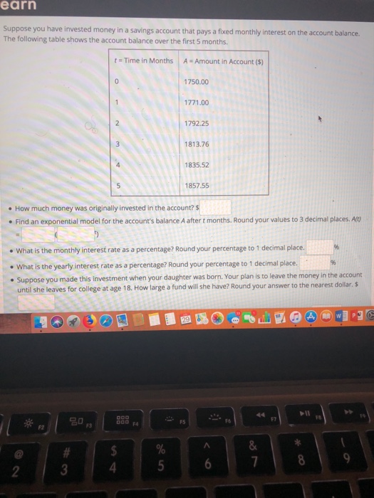 Solved earn Suppose you have invested money in a savings | Chegg.com
