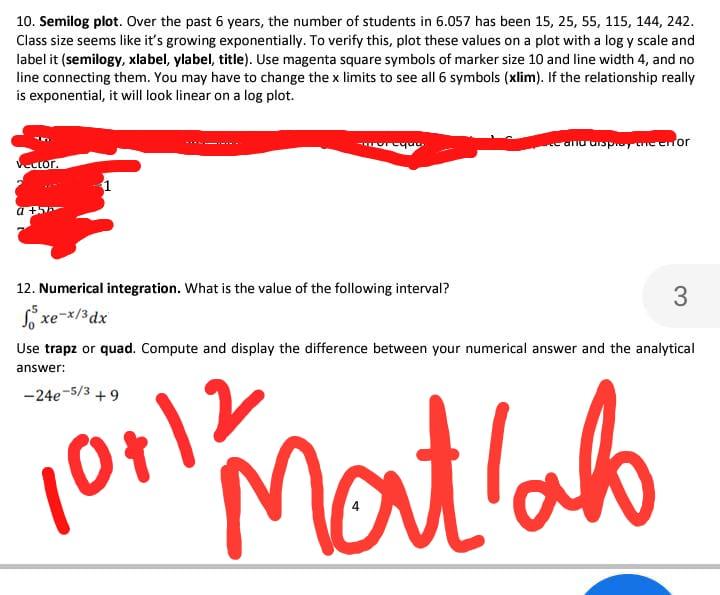 Solved 10. Semilog plot. Over the past 6 years, the number | Chegg.com