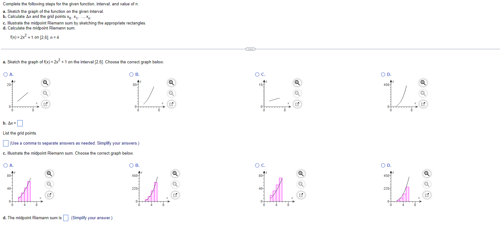 Solved Complete the following steps for the given function, | Chegg.com